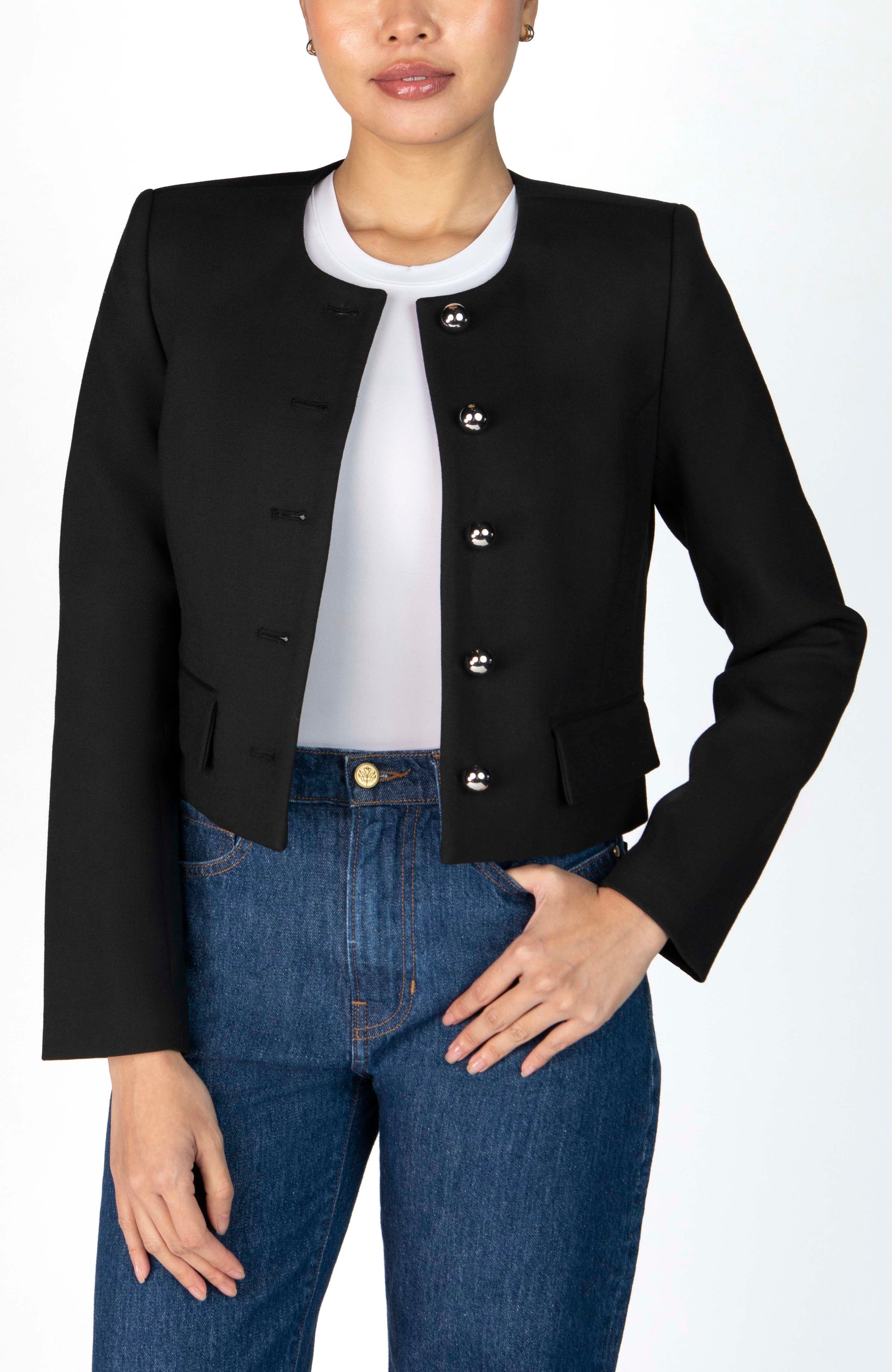 Nelle Atelier - Women's Petite Lady Jacket - The Gad in Onyx