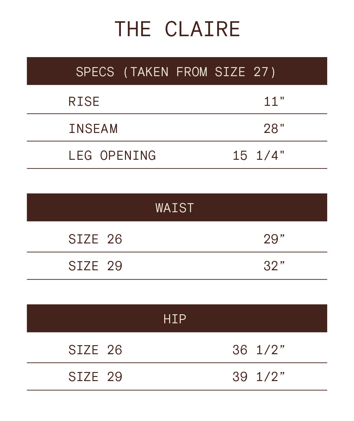 Fit Guide – Nelle Atelier